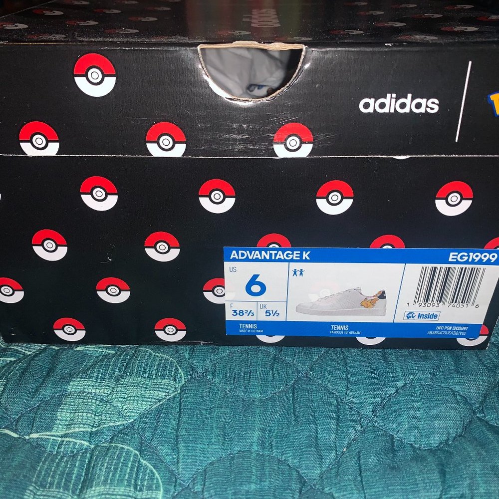 Adidas X Pokmon Pikachu Advantage Shoes Size 6 - Gem